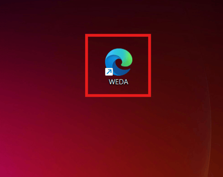 Raccourci WEDA sur Windows